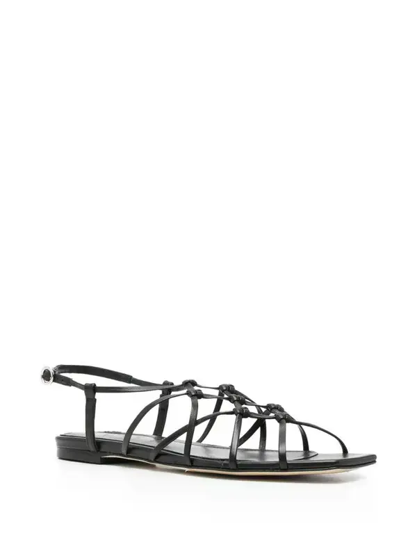 AeydĒ Anisa Strappy Leather Sandals - Black