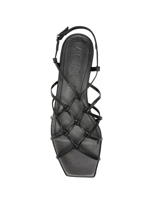 AeydĒ Anisa Strappy Leather Sandals - Black