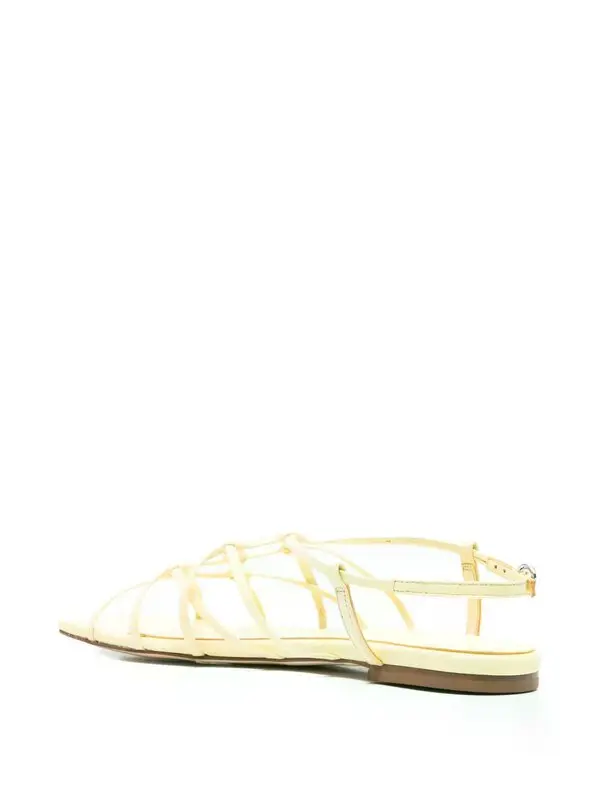 AeydĒ Anisa Knot-detail Leather Sandals - Neutrals