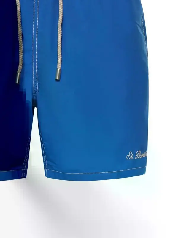 MC2 SAINT BARTH Contrast Topstitching Swim Shorts - Blue