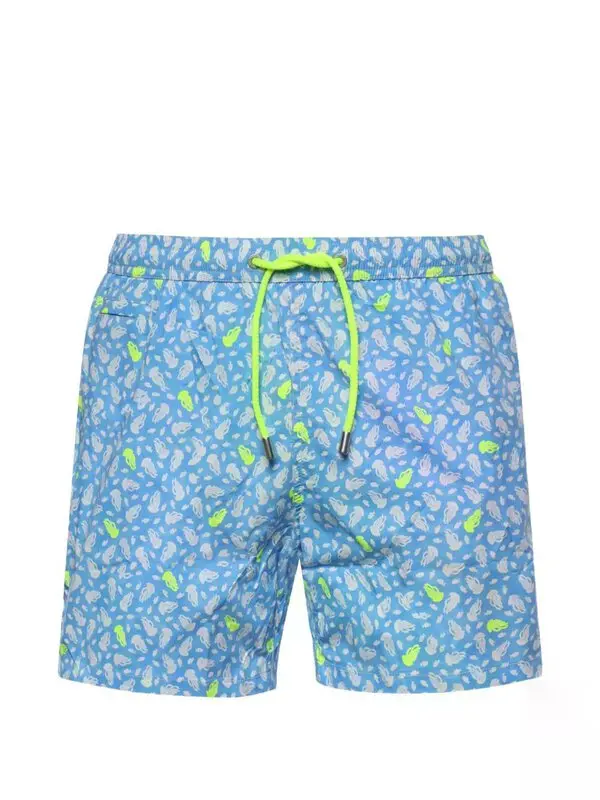 MC2 SAINT BARTH Jellyfish Print Swim Shorts - Blue