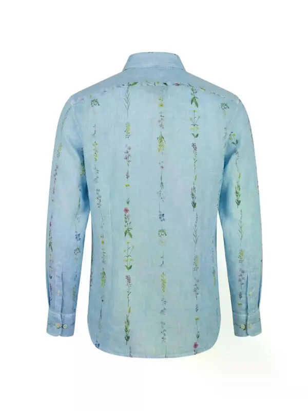 120% Lino Floral-print Shirt