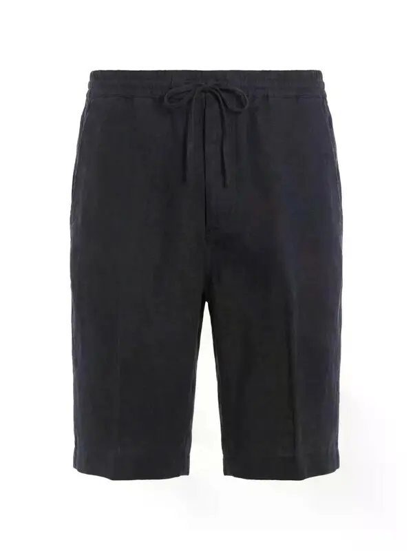 120% Lino Linen Drawstring Shorts - Blue