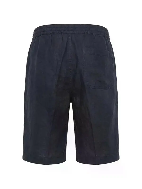120% Lino Linen Drawstring Shorts - Blue