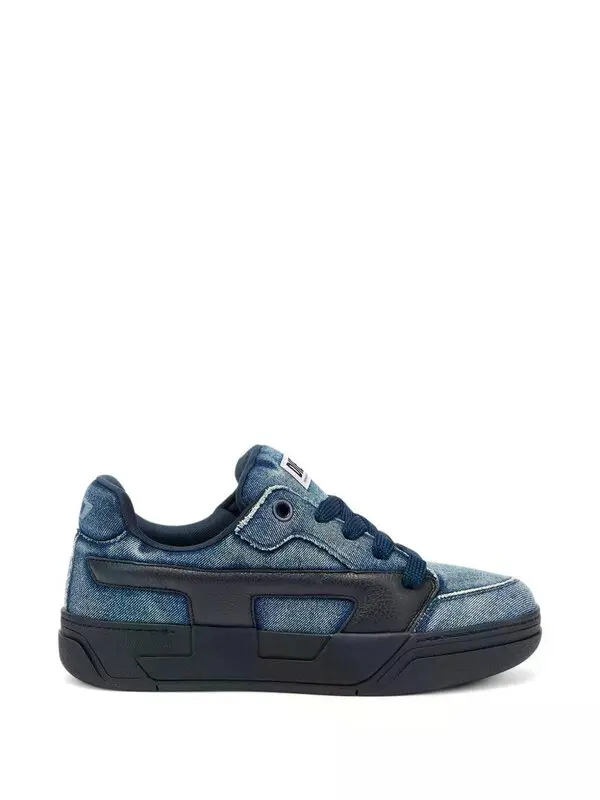 DIESEL® S-ollie Frayed Denim Sneakers - Blue