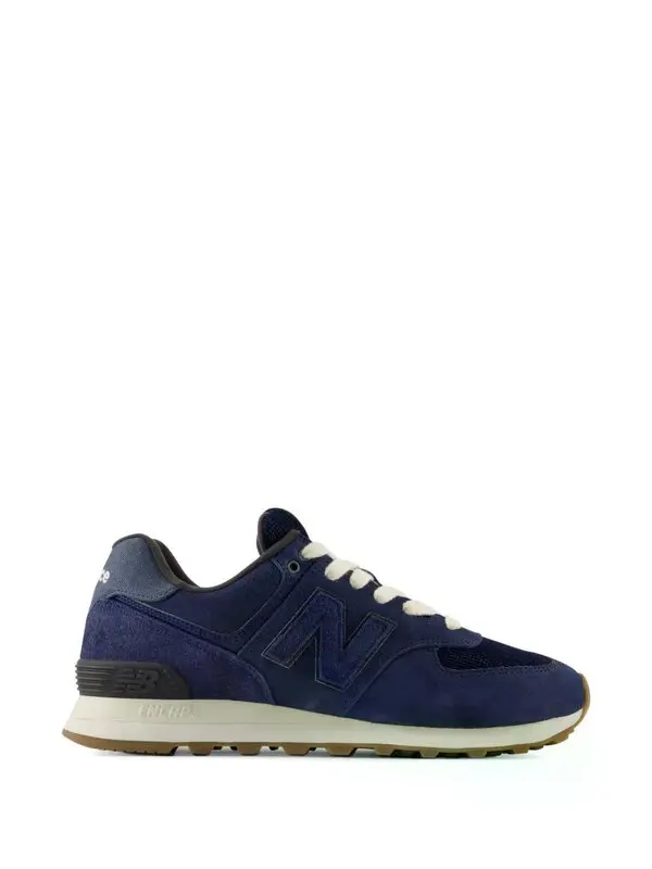 NEW BALANCE 574 Logo Detail Lace Up Sneakers - Blue