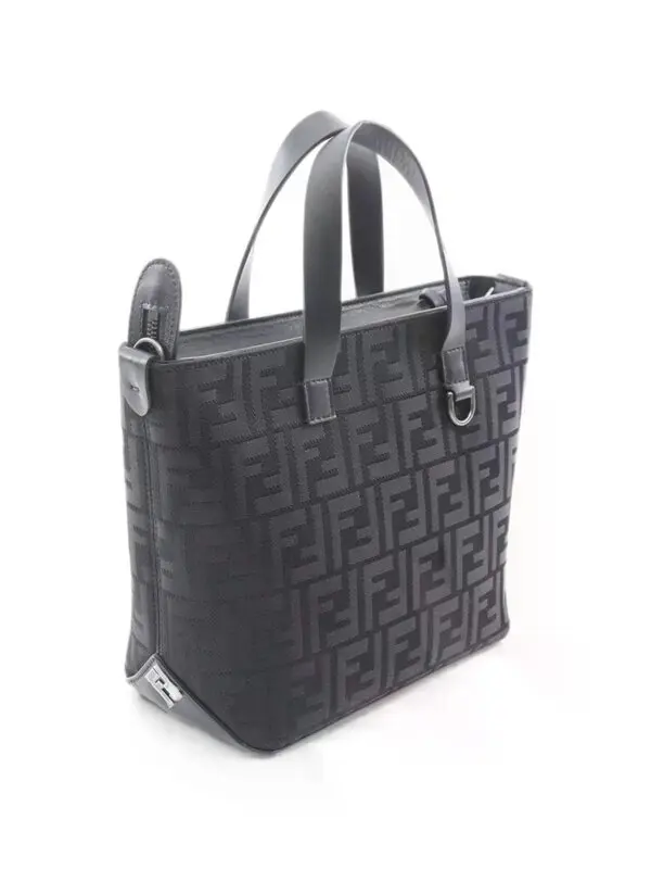 Fendi Ff-monogram Tote Bag - Black