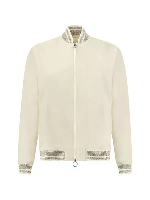 Paul & Shark Typhoon® Platinum Striped-trim Bomber Jacket