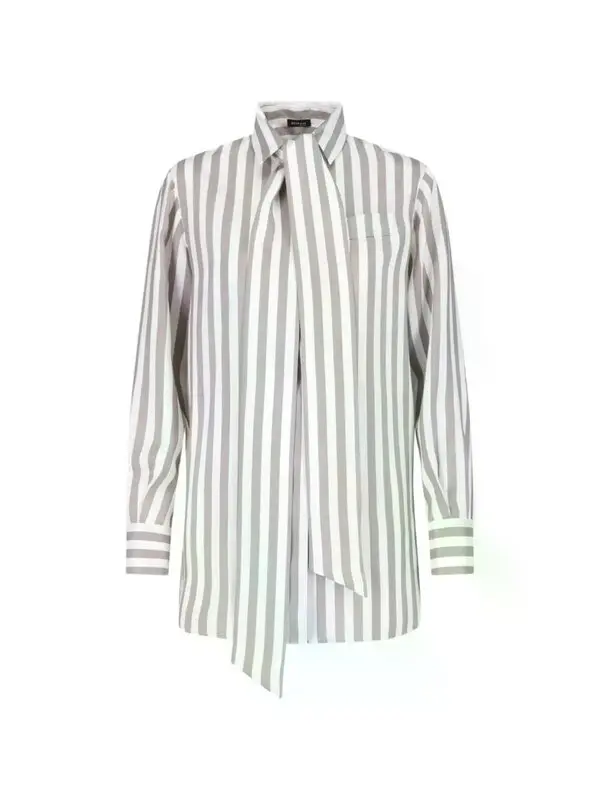 Kiton Striped Bow Blouse