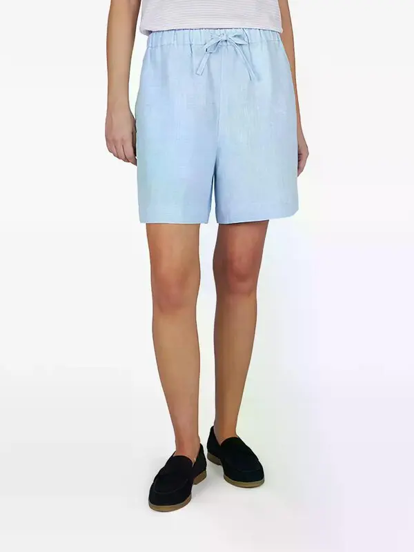 Paul & Shark Drawstring Linen Shorts - Blue