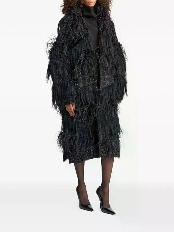 16Arlington Azra Feather-trim Coat