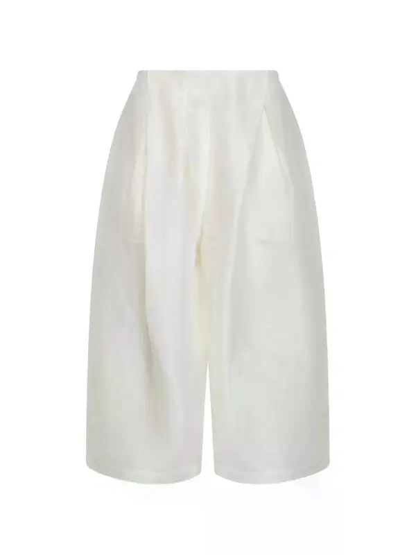 Maurizio Pleated Wide-leg Trousers - White