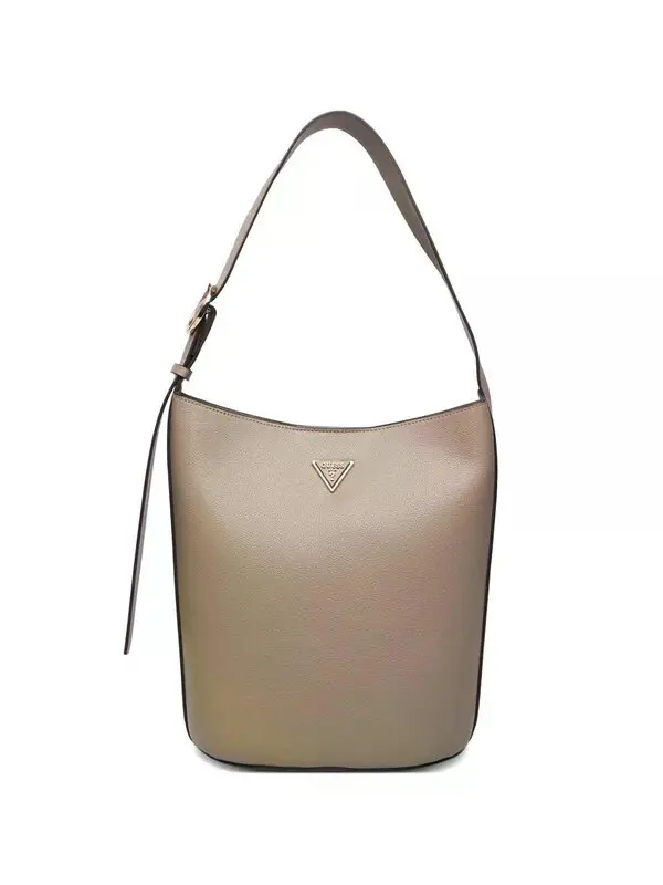 Guess Triangle Logo Shoulder Bag - Neutrals