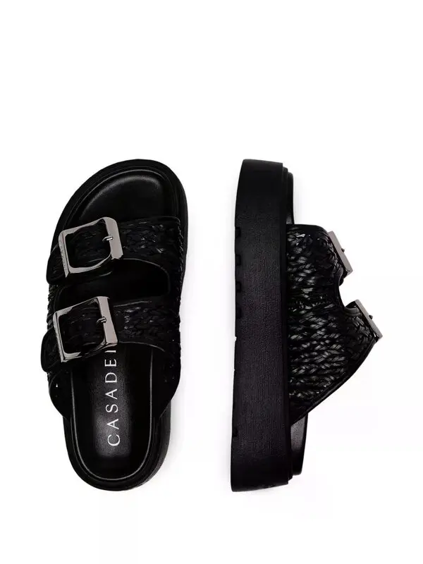 Casadei Suncity Woven Buckle-strap Sandals