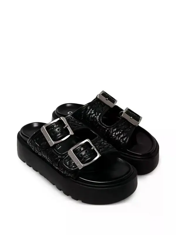 Casadei Suncity Woven Buckle-strap Sandals