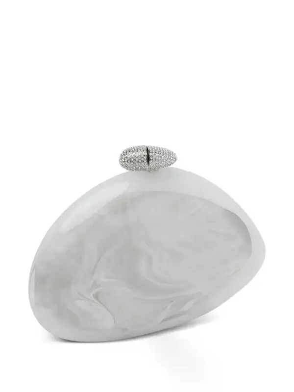 Benedetta Bruzziches Artemisia Marble-effect Clutch - White
