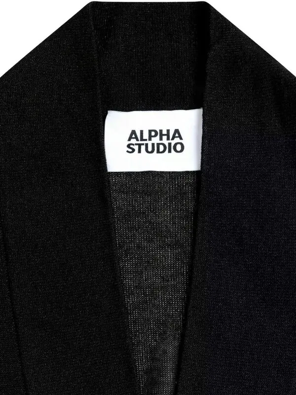 Alpha Studio Ribbed-knit Longline Cardigan