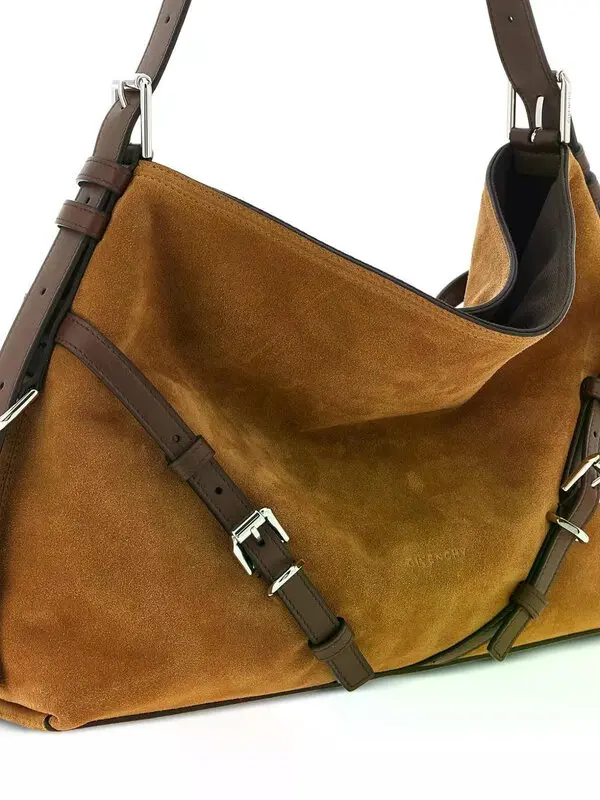 Givenchy Voyou Suede Shoulder Bag - Brown