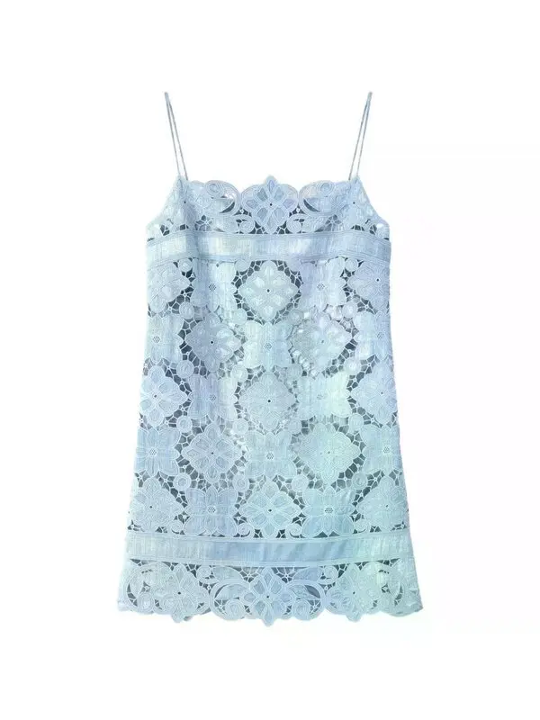 Ermanno Scervino Lace-embroidered Cut-out Mini Dress