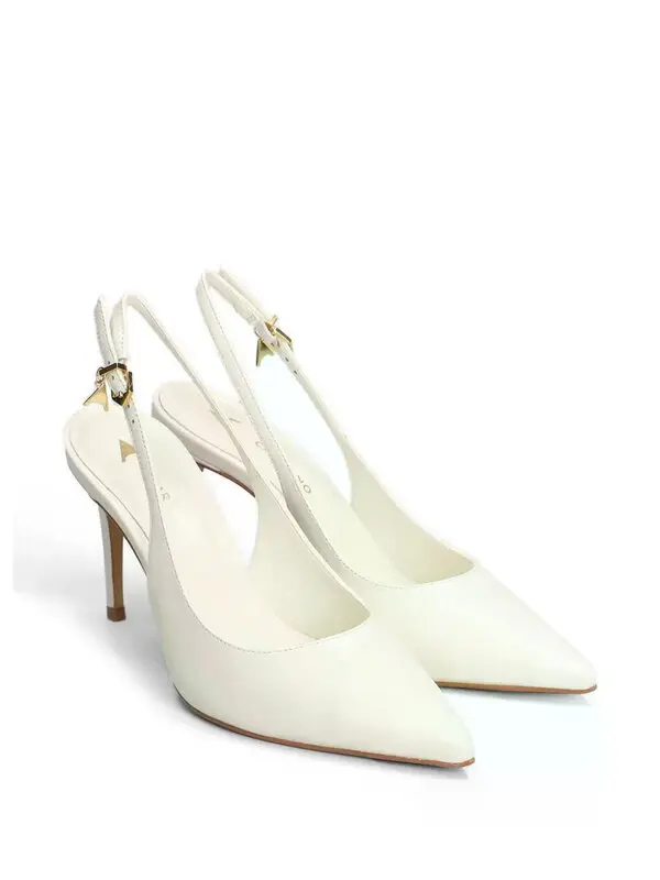 ANDREA CARRANO Pointed-toe Slingback Pumps - Neutrals