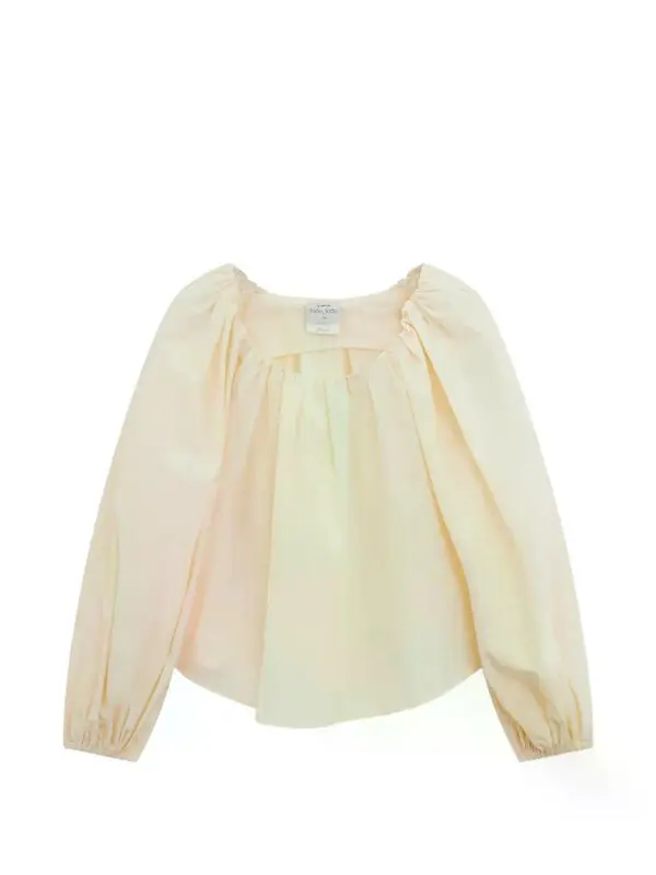FORTE_FORTE Gathered Blouse - Neutrals