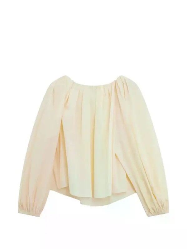 FORTE_FORTE Gathered Blouse - Neutrals