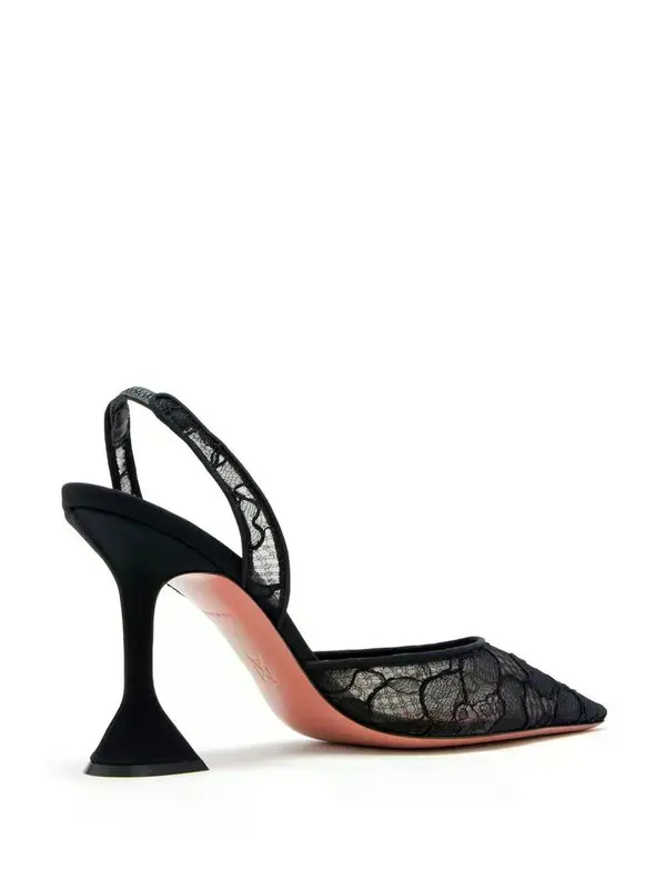 Amina Muaddi 95mm Holli Lace Pumps