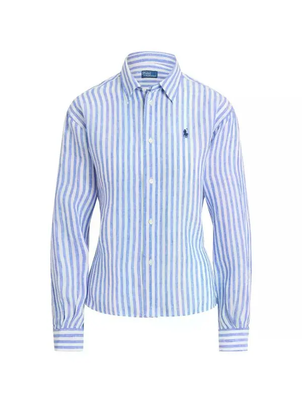 Polo Ralph Lauren Striped Linen Button-down Shirt - Blue