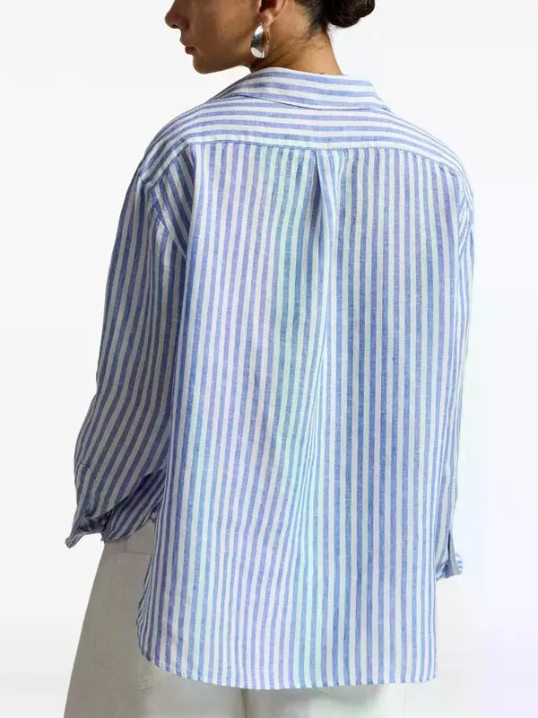 Polo Ralph Lauren Striped Linen Button-down Shirt - Blue
