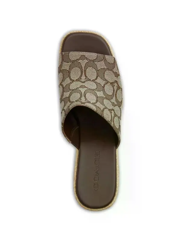 COACH Logo Platform Sandals