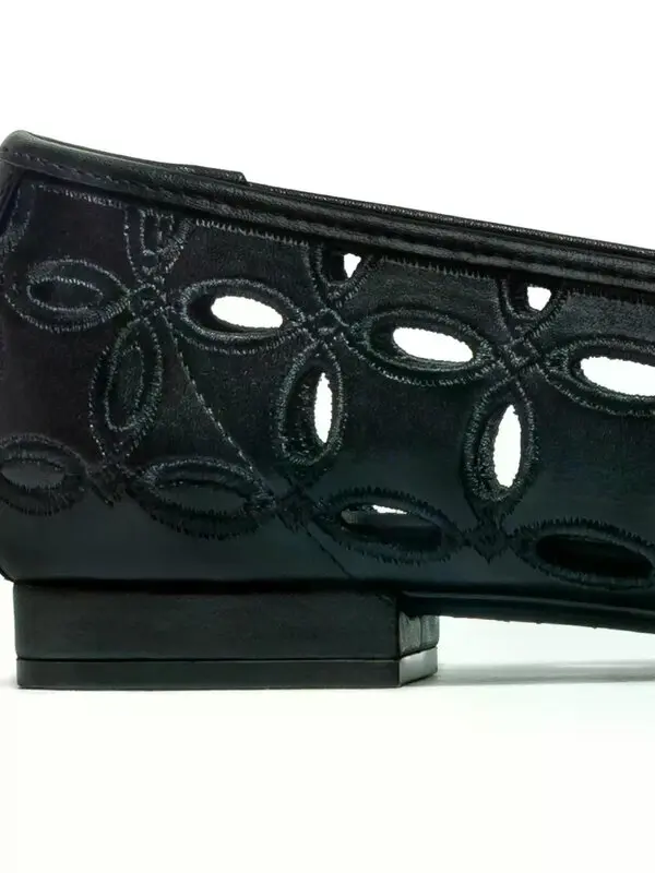 Bernardo Brie Cut-out Ballet Flats - Black