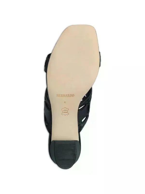 Bernardo Gemma Cut-out Block Heel Sandals - Black
