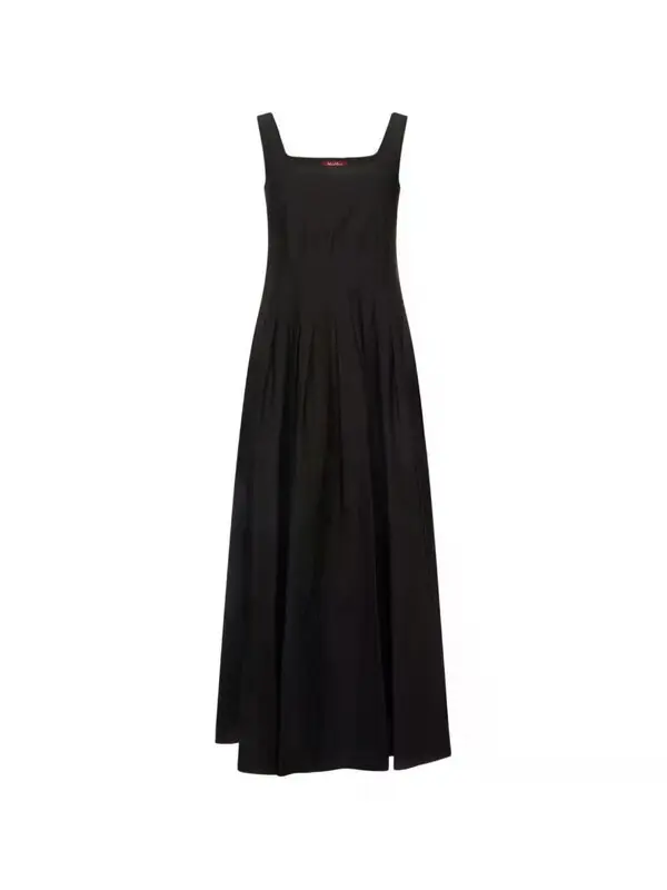 Max Mara Square-neck Pleated Midi Dress