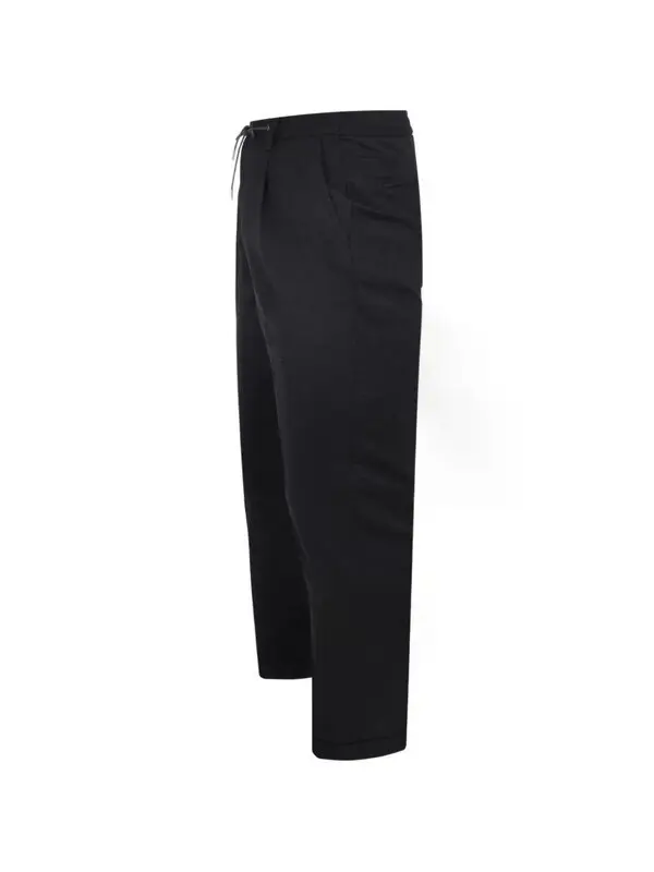 Luciano Barbera Drawstring Pleated Trousers - Grey