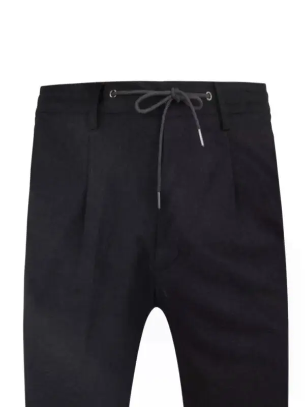 Luciano Barbera Drawstring Pleated Trousers - Grey