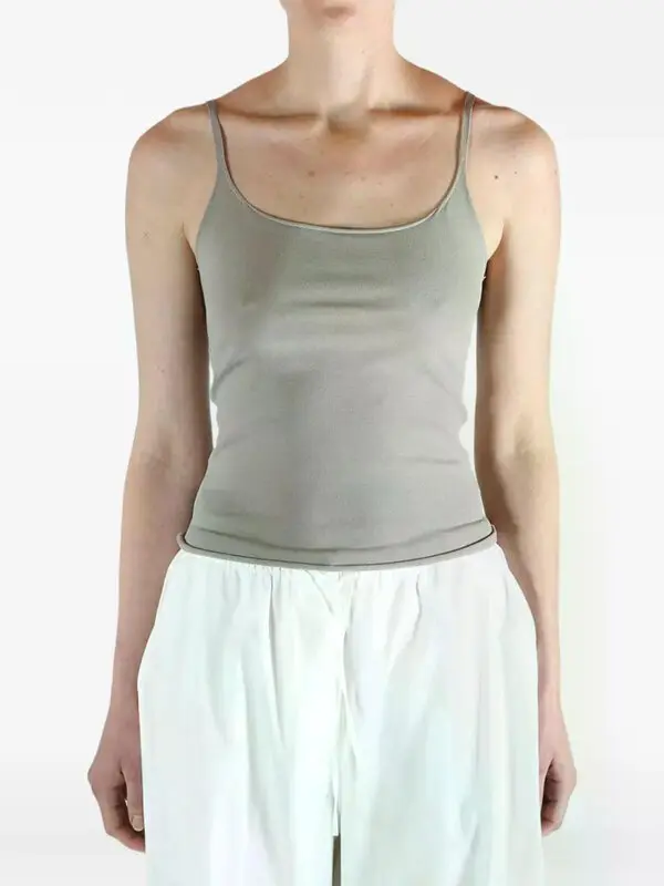AMOMENTO Spaghetti-strap Top - Grey