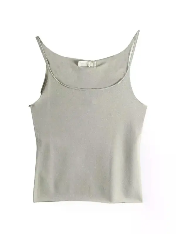 AMOMENTO Spaghetti-strap Top - Grey