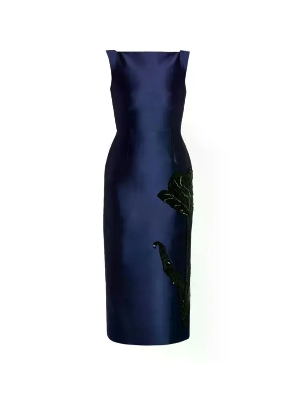 Erdem Mikado Boat-neck Midi Dress