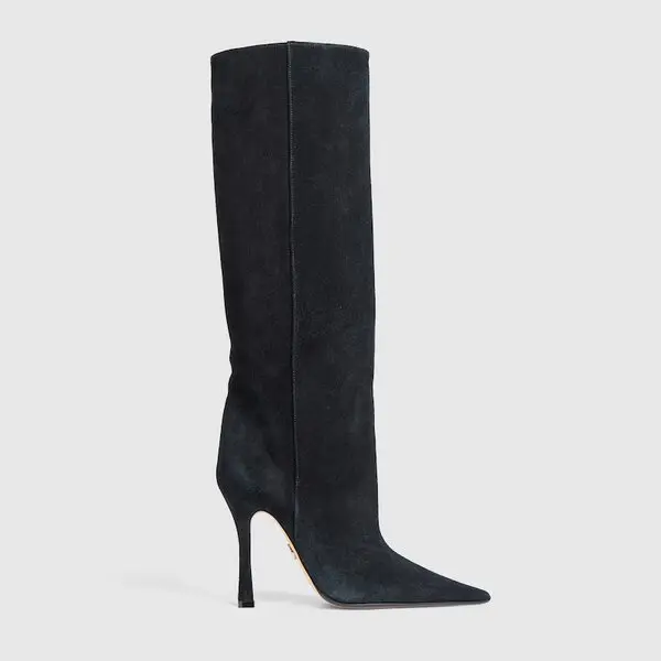 Gucci Stiletto Leather Boots - Black