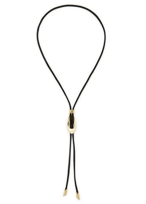 LEMAIRE Nappa Leather Bolo Tie Necklace - Gold
