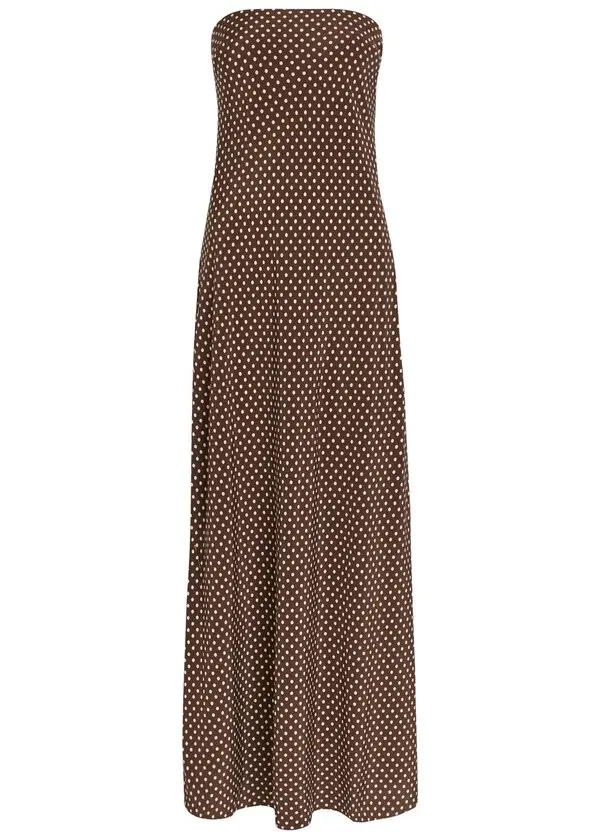 Matteau Polka Dot Silk Midi Dress