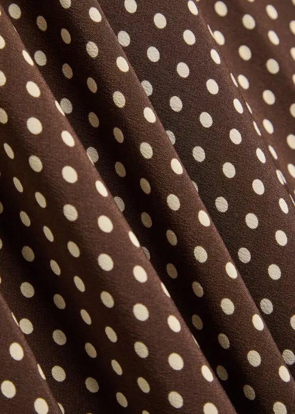 Matteau Polka Dot Silk Midi Dress