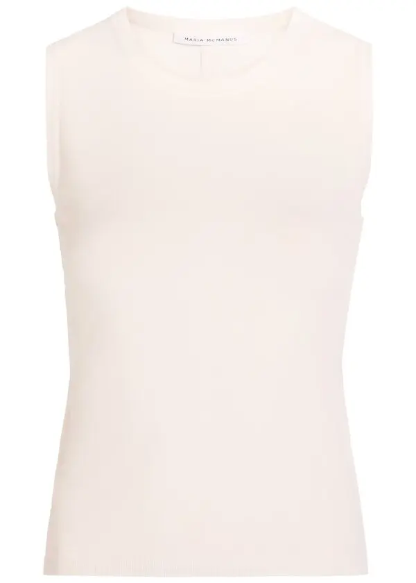 Maria Mcmanus Cut-out Jersey Tank Top - Off White