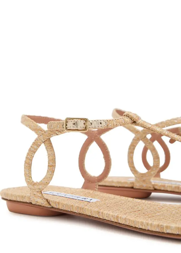 AQUAZZURA Almost Bare Woven Sandals - Cream