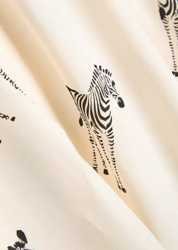 Rails Saige Zebra Print Satin-twill Shirt - White