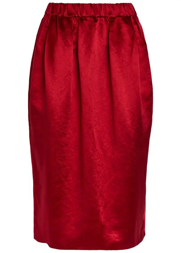 Maria Mcmanus Satin Tulip Midi Skirt