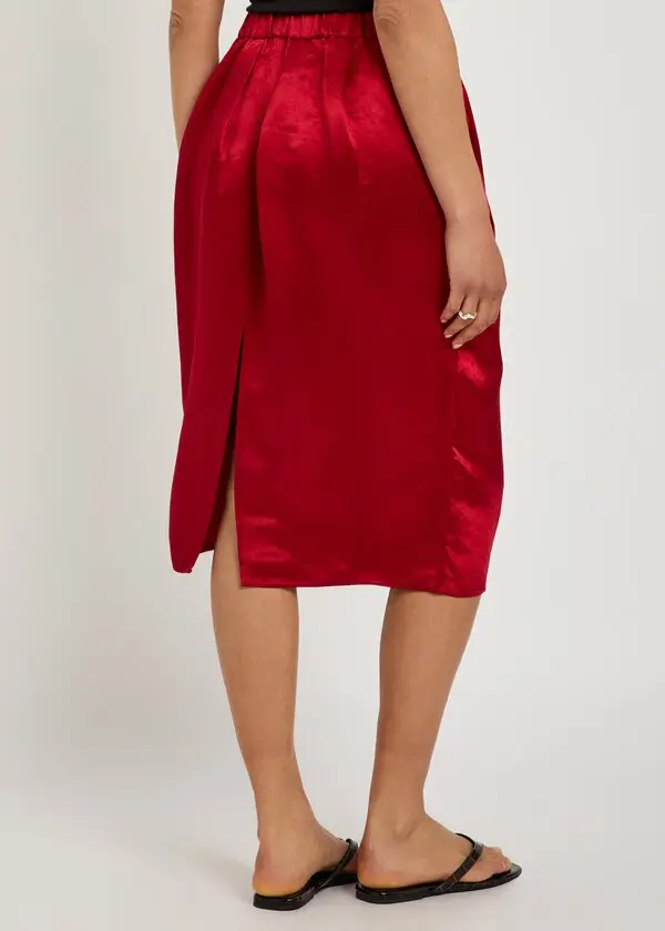Maria Mcmanus Satin Tulip Midi Skirt