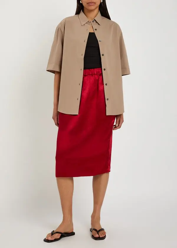 Maria Mcmanus Satin Tulip Midi Skirt