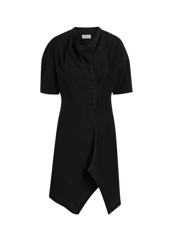 LEMAIRE Asymmetric Cotton Mini Dress