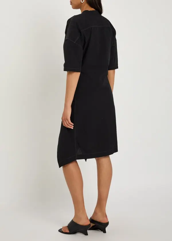 LEMAIRE Asymmetric Cotton Mini Dress
